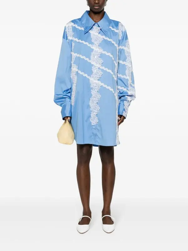 Viktor & Rolf Lace-appliqué Shirt Dress