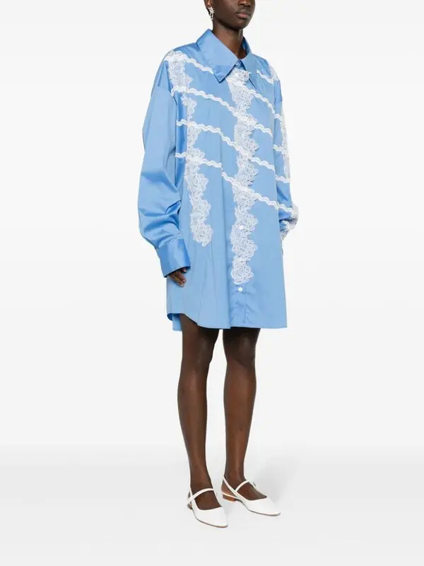 Viktor & Rolf Lace-appliqué Shirt Dress