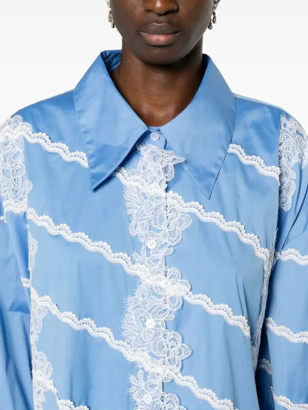 Viktor & Rolf Lace-appliqué Shirt Dress