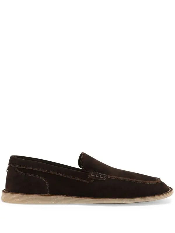 Dolce & Gabbana Suede Loafers - Brown