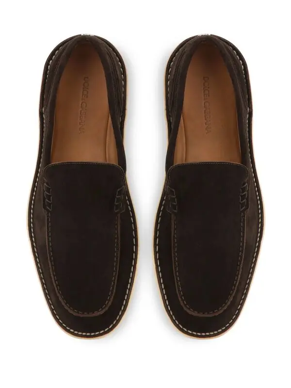 Dolce & Gabbana Suede Loafers - Brown