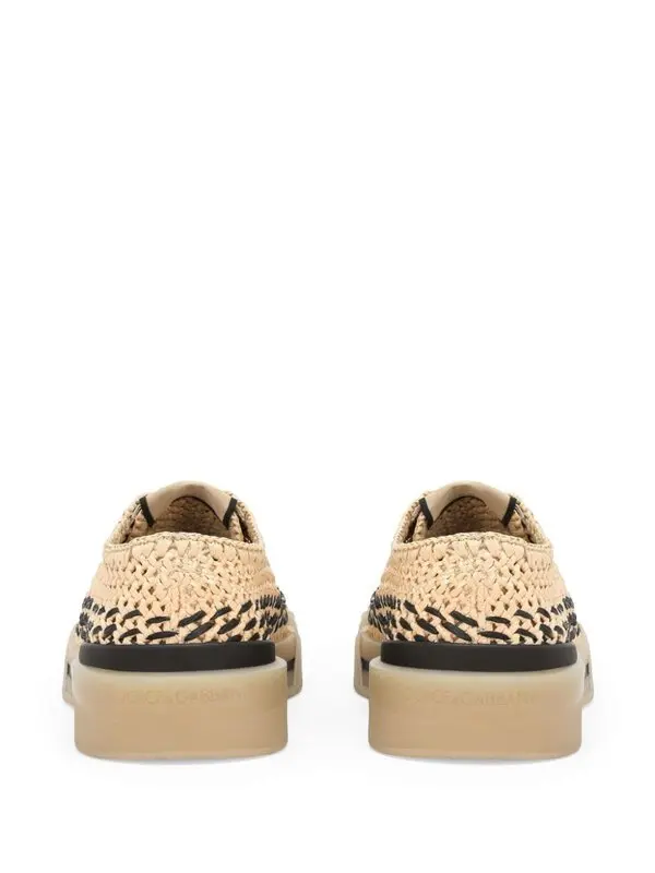 Dolce & Gabbana Roma Macramé Sneakers - Neutrals
