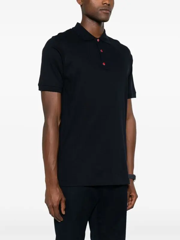 Kiton Piqué-weave Polo Shirt - Blue