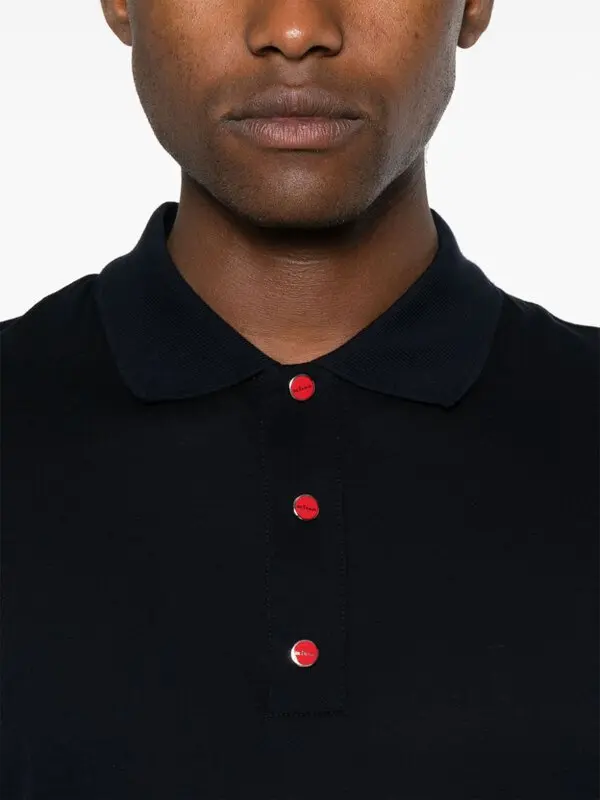 Kiton Piqué-weave Polo Shirt - Blue