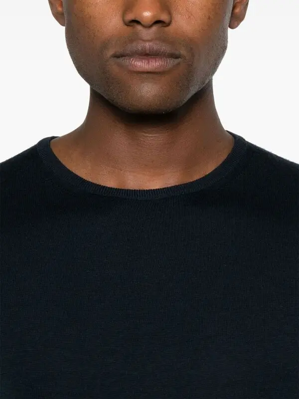 Sunspel Fine-knit Merino Jumper - Blue