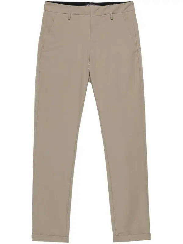 DONDUP Pressed-crease Slim-fit Trousers - Neutrals
