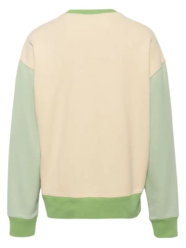 CAFÉ KITSUNÉ Colour-block Cotton Sweatshirt