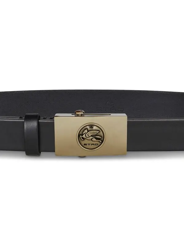 Etro Pegaso-engraved Leather Belt