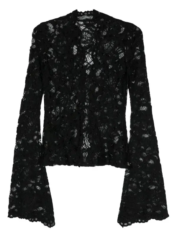MANURI Sally Lace Blouse - Black