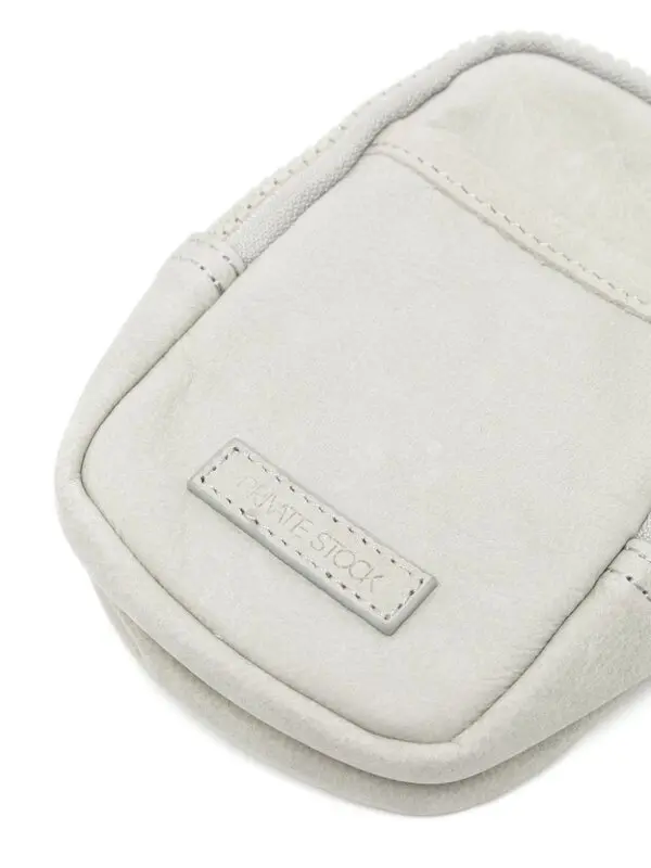 PRIVATE STOCK LABS Kew Zip Leather Pouch - Grey