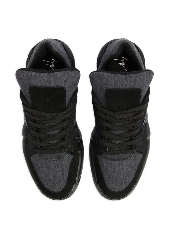 GIUSEPPE ZANOTTI Talon Logo-patch Sneakers - Black