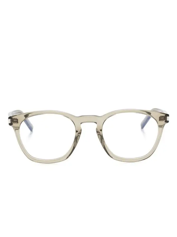 Saint Laurent Sl 28 Square-frame Glasses - Brown