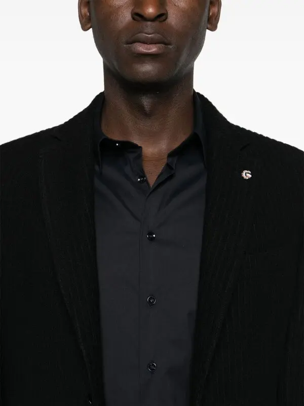 Giorgio Armani Classic-collar Poplin Shirt - Blue