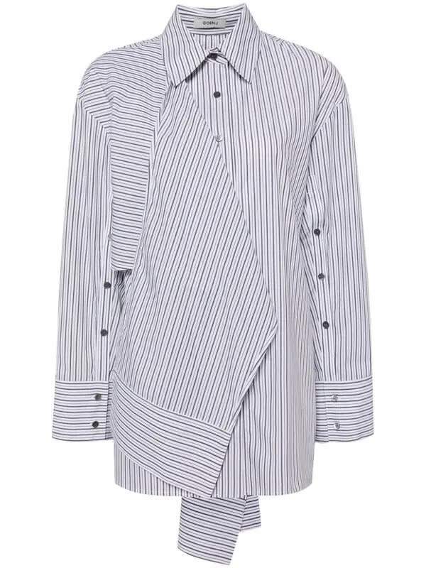 Goen.j Stripe-print Cotton Shirt