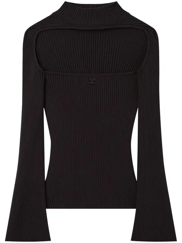 COURREGES Cut-out Ribbed Jumper
