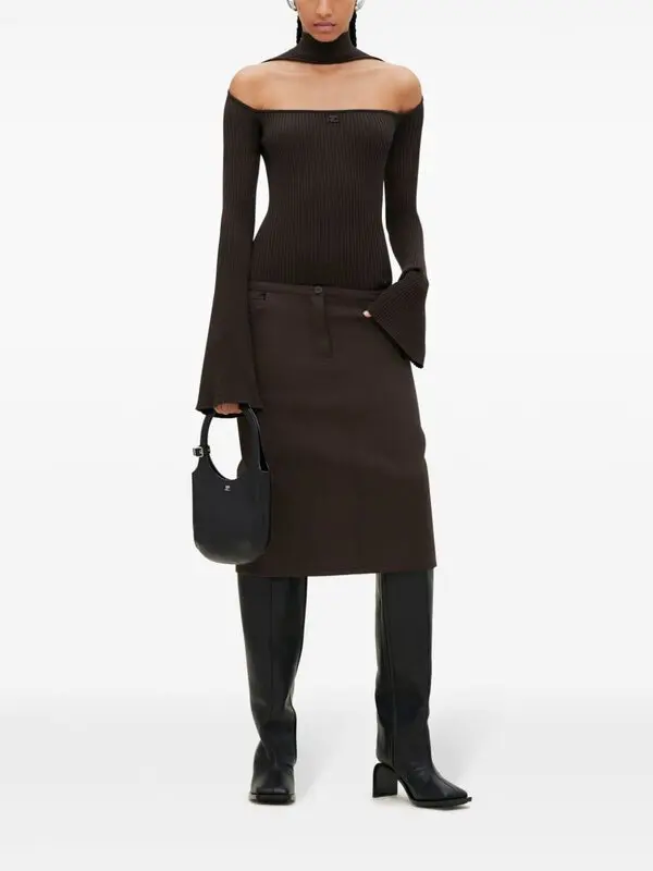 COURREGES Cut-out Ribbed Jumper