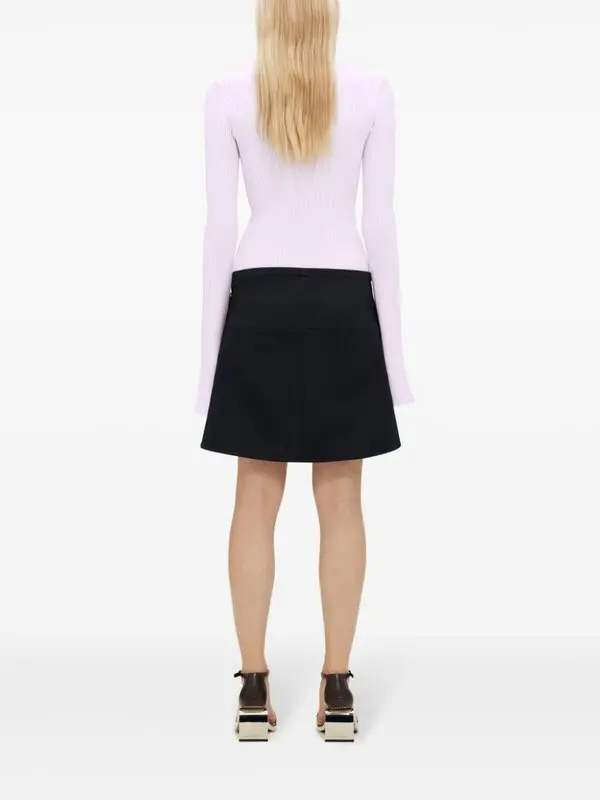 COURREGES V-neck Ribbed Jumper