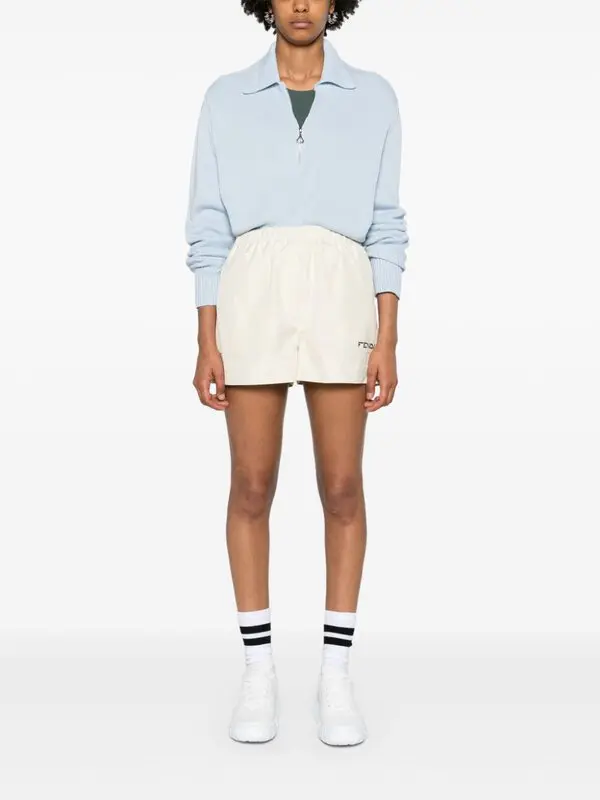 Fendi High-waist Shell Shorts - Neutrals