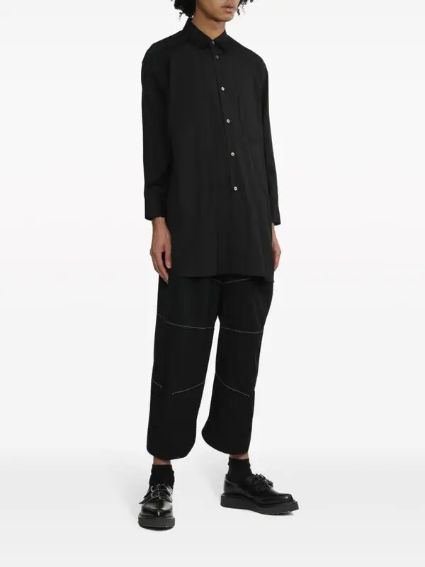 Comme Des Garçons High-low Hem Cotton Shirt