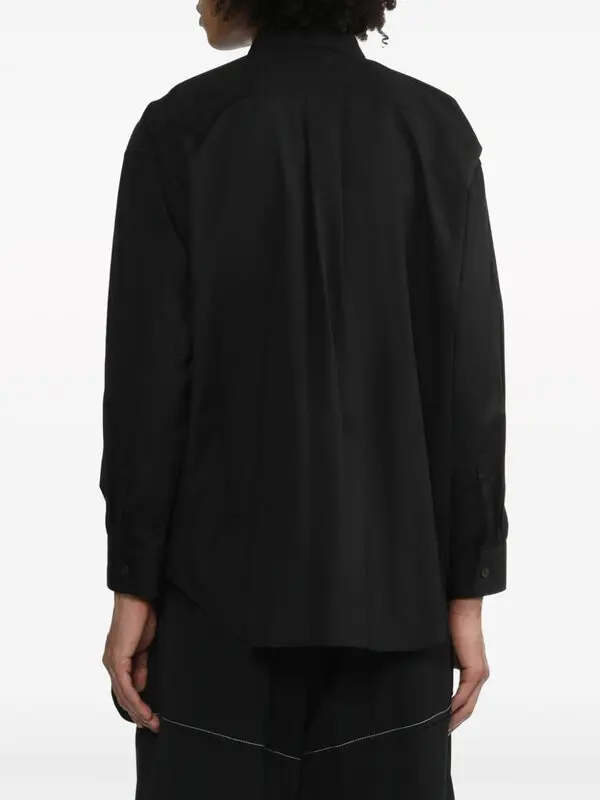 Comme Des Garçons High-low Hem Cotton Shirt
