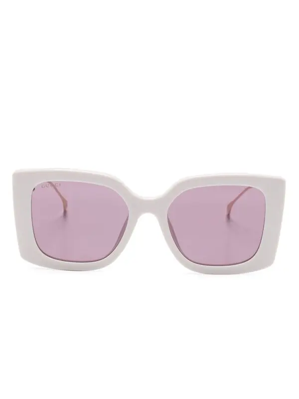 Gucci Double G Oversize-frame Sunglasses - Pink
