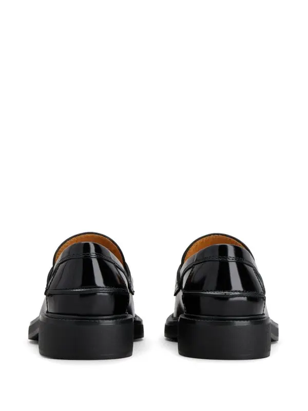 TOD'S Logo-plaque Leather Loafers