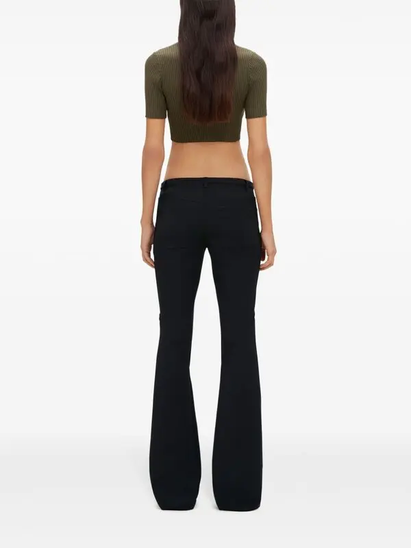 COURREGES Ribbed Knit Top - Green