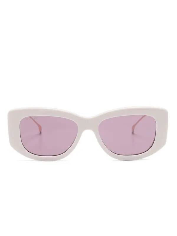 Gucci Double G Butterfly-frame Sunglasses - Pink