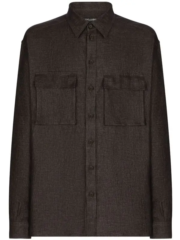 Dolce & Gabbana Flap-pocket Linen Shirt