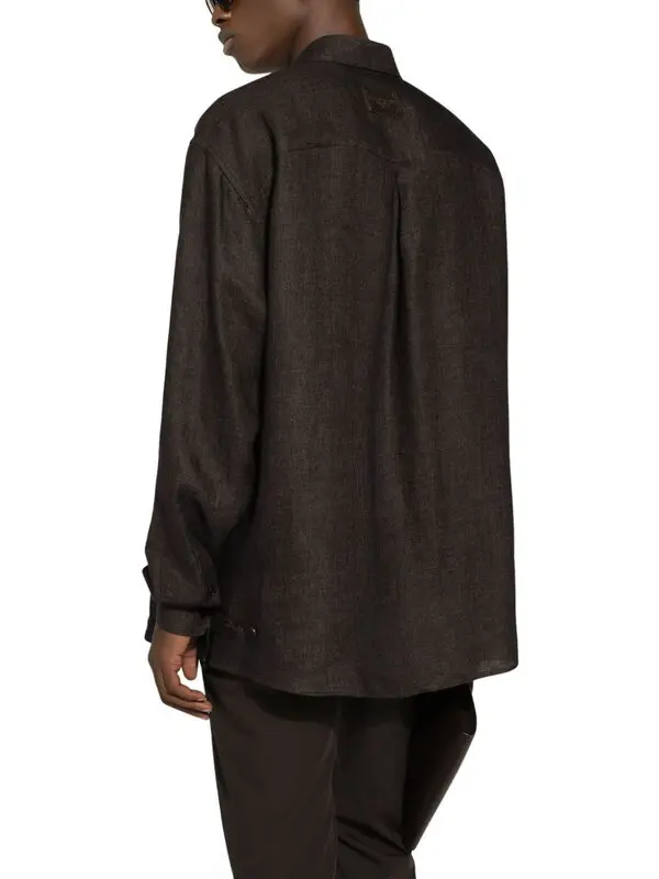 Dolce & Gabbana Flap-pocket Linen Shirt