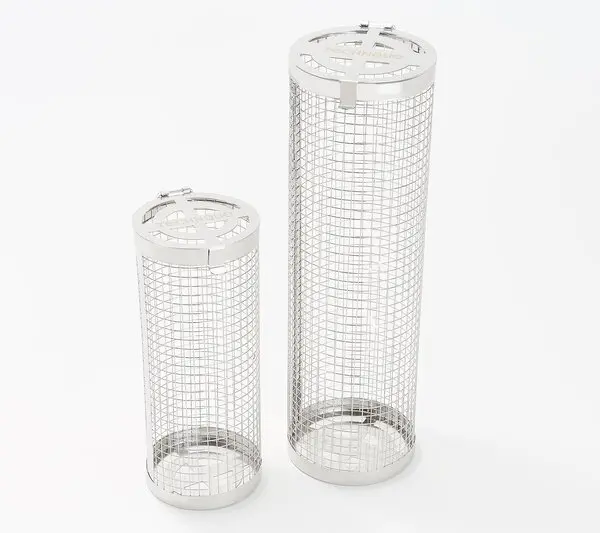 TECHNIQUE 2-pc Small & Large S/s Mesh Rolling Grill Baskets