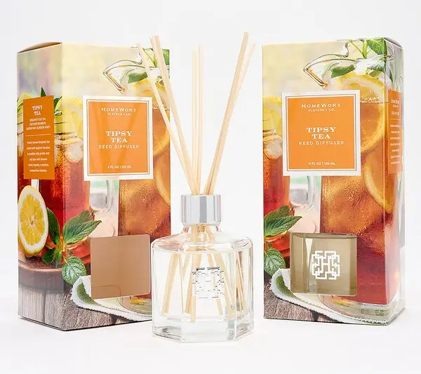 HOMEWORX BY SLATKIN + CO. S/2 Tipsy Tea Reed Diffusers - One-color