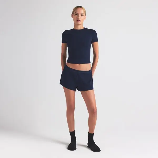SKIMS Cotton Rib Loose Short - Navy