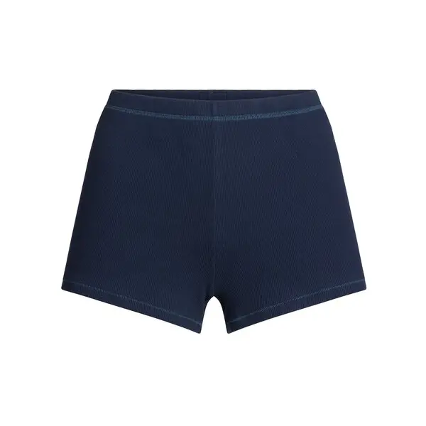 SKIMS Cotton Rib Loose Short - Navy