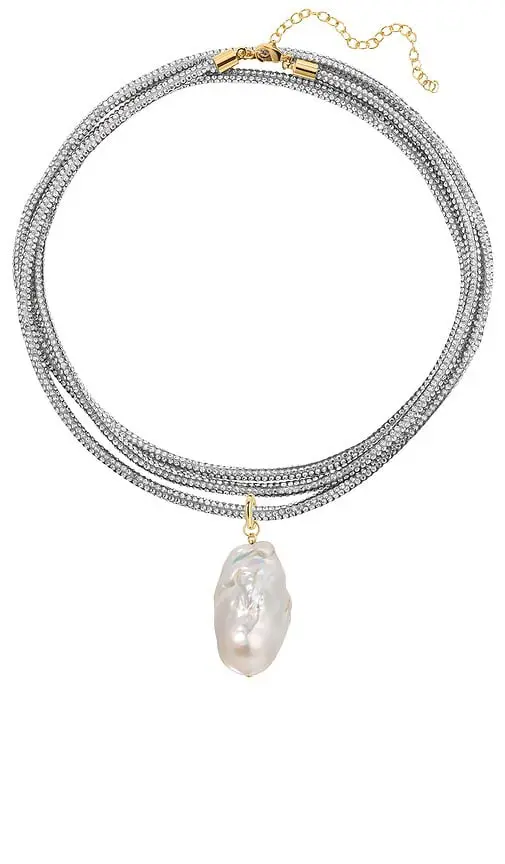 Lili Claspe Raya Pearl Wrap Necklace - Gold