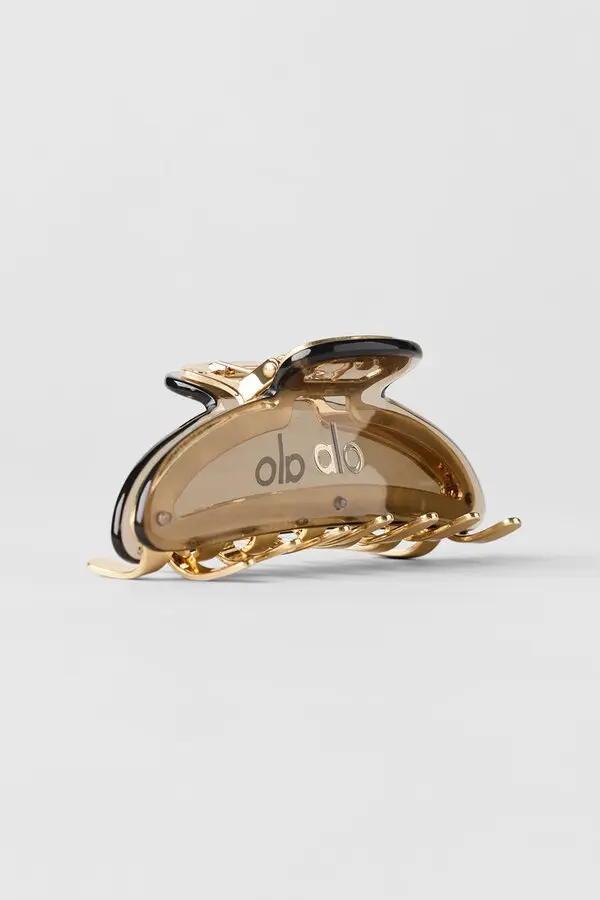 Alo Yoga Acrylic Illusion Claw Clip - Gravel/brushed Gold