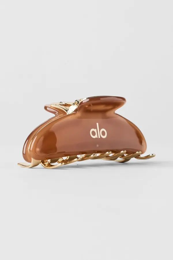 Alo Yoga Acrylic Illusion Claw Clip - Sun Kissed Brown/brushed Gold