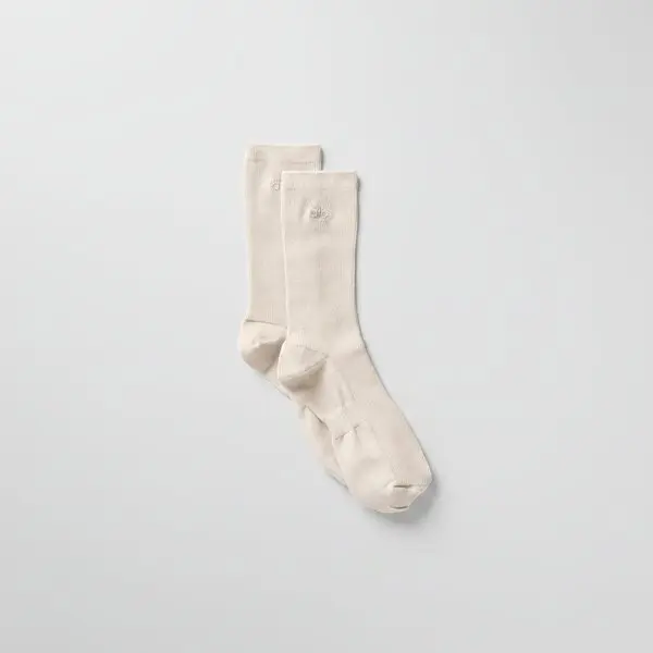 Alo Yoga Half-crew Socks - Bone