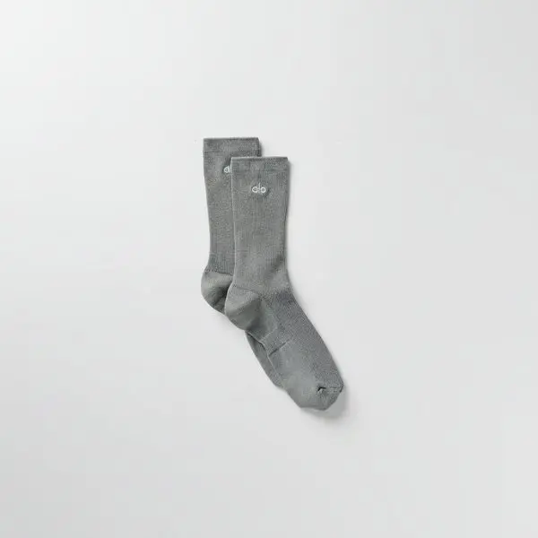 Alo Yoga Half-crew Socks - Lunar Grey