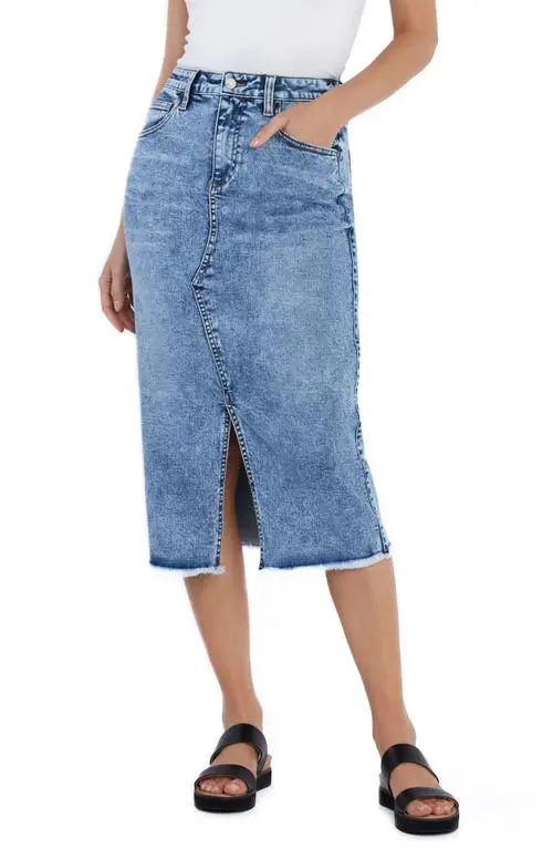 WASH LAB DENIM Fresh Denim Midi Skirt