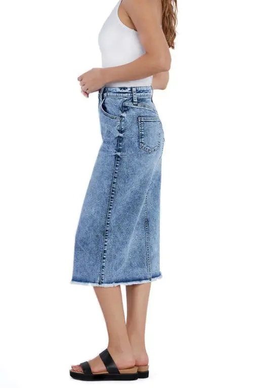 WASH LAB DENIM Fresh Denim Midi Skirt