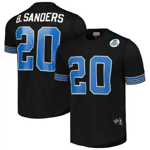Mitchell & Ness Barry Sanders Detroit Lions Mesh Top - Black