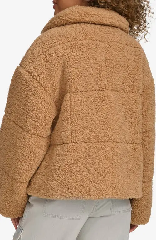 LEVI'S Quilted Faux Fur Teddy Jacket - Chestnut