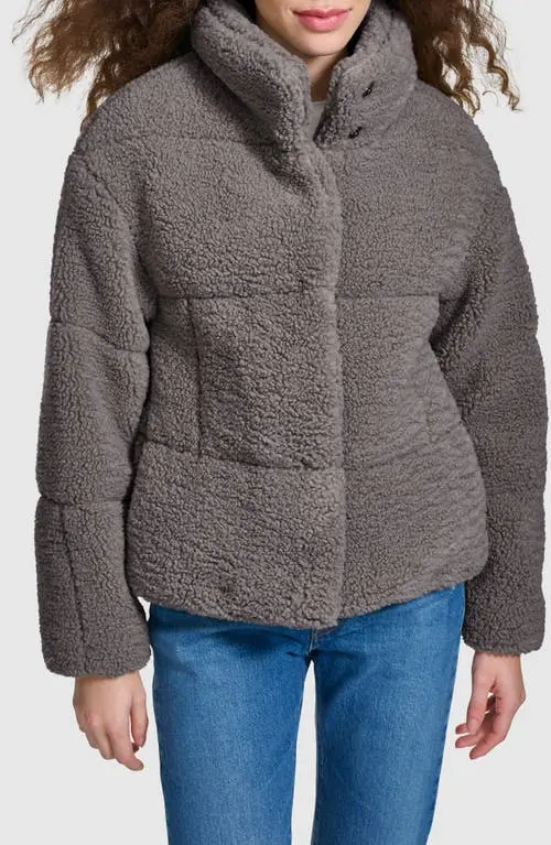 LEVI'S Quilted Faux Fur Teddy Jacket - Grey