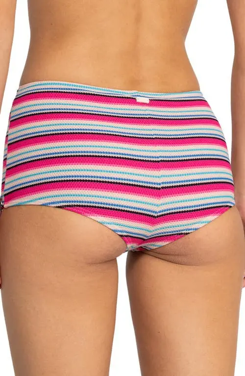 Roxy Paraiso Stripe Shorty Bikini Bottom