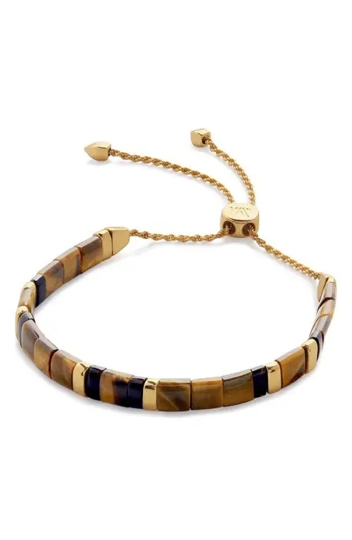 Monica Vinader Delphi Friendship Bracelet - 18ct Gold Vermeil/tigers Eye