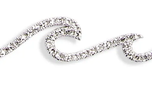 Meira T Diamond Mini Wave Bar Necklace