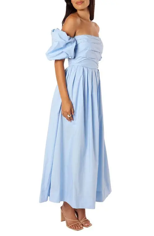 PETAL & PUP Solana Off-the-shoulder Cotton Maxi Dress