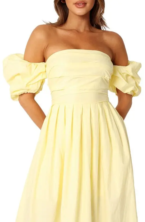 PETAL & PUP Solana Off-the-shoulder Cotton Maxi Dress