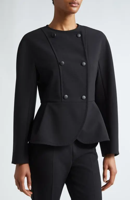 Max Mara Fronda Double-breasted Peplum Jacket